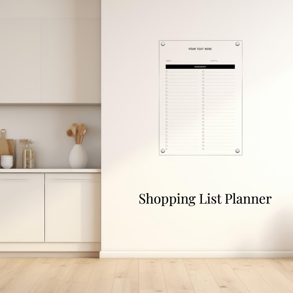 Habit tracker Clear acrylic dry erase board wall mounted wellness cale ...